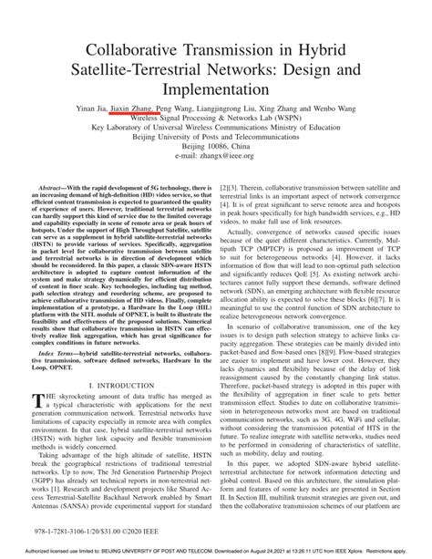 Pdf Collaborative Transmission In Hybrid Satellite Terrestrial Networks Design And Implementation