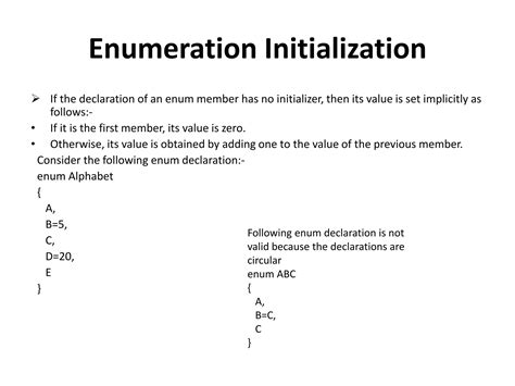 Enumeration In C Pptx
