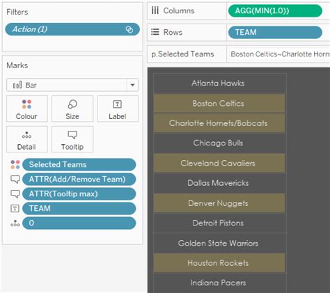 creating a selection panel with parameter actions datavis blog