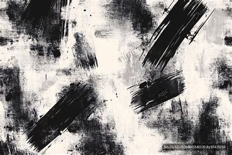 Ai创作图黑白 笔触 抽象 艺术 背景 图案 纹理 墨痕 涂抹 线条 粗犷 风格 创意 设计元素 艺术感 昵图网
