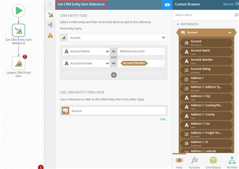 update crm entity step