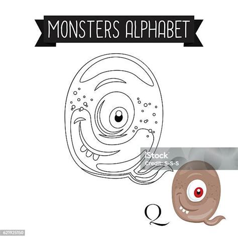 색칠 페이지 괴물 알파벳 문자 Q 개체 그룹에 대한 스톡 벡터 아트 및 기타 이미지 개체 그룹 교육 귀여운 Istock