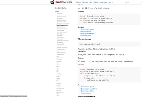 RhinoScript Documentation Website Broken Rhino Developer McNeel Forum