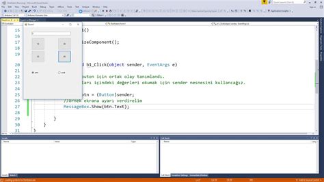 C Radiobutton Ve Ortak Event Kullanım Örneği Youtube