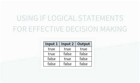 Utilizing If Logic Statements For Enhanced Decision Making Excel Template Free Download Pikbest