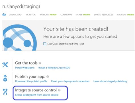 Azure Web Sites Continuous Deployment With Staged Publishing RuslanY Blog