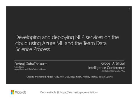 Developing And Deploying Nlp Services On The Cloud Using Azure Ml And
