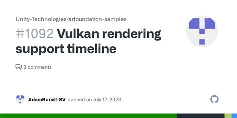 vulkan rendering support timeline · issue 1092 · unity technologies