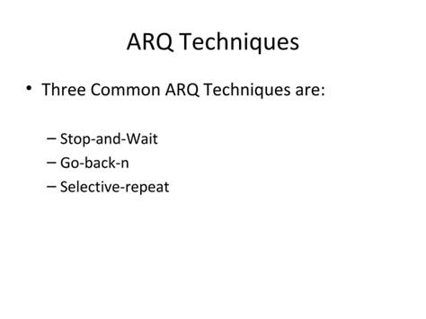 Error Correction Arq Fec Ppt