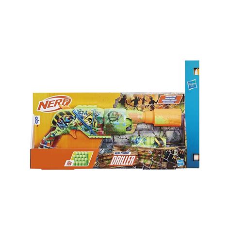 Hasbro Nerf Zombie Driller Dart Blaster 16 Nerf Elite Darts Rotating