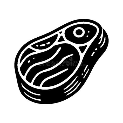 Simple Vector Icon Of Lean Meat Logo Design Illustration Stock Vector Illustration Of Cuts