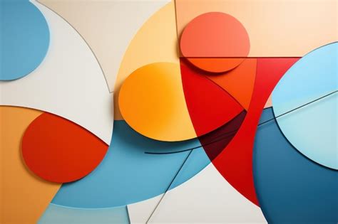 Premium AI Image Abstract Modern Colorful Digital Art Made With Geometric Shapes