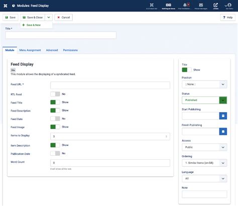 Help4xsite Modules Feed Display Joomla Documentation