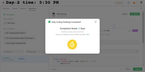 Pavan Kumar Pothabathula On Linkedin Leetcode2023 Codeeveryday Learning