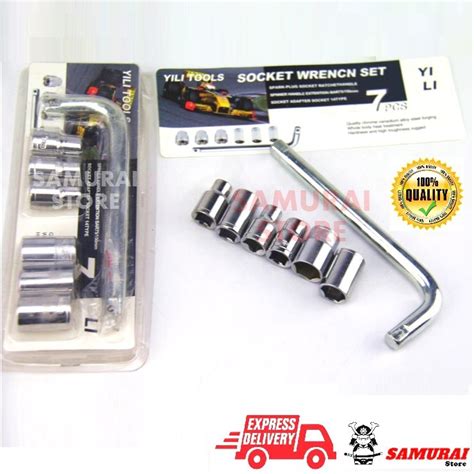 7pcs 1 2 L Type Spanner Box Socket Set Box Set Spanner Wrench Tools Set Shopee Malaysia