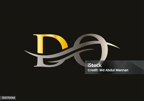 Do 로고 디자인 벡터 Swoosh 편지 Do 로고 디자인 초기 Do 문자 연결된 로고 벡터 템플릿 결정체에 대한 스톡 벡터 아트 및 기타 이미지 Istock