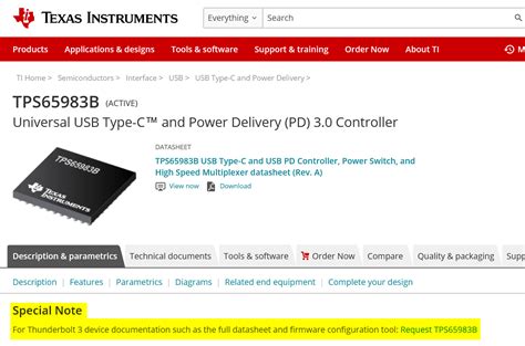 TPS65983B Config Tool Interface Forum Interface TI E2E Support Forums