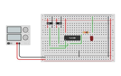 Circuit Design Nand Gate Tinkercad