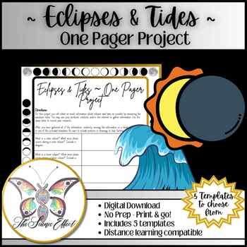 Eclipses Tides One Pager Project Science One Pager Research Project