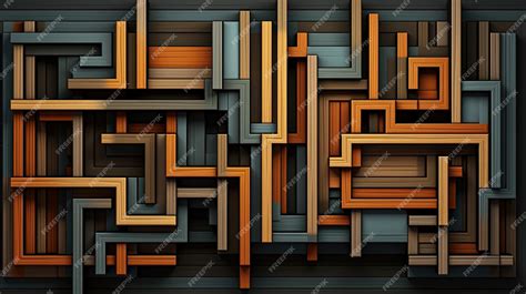 Premium Photo Overlapping Rectangular Elements In A Balanced Symmetry