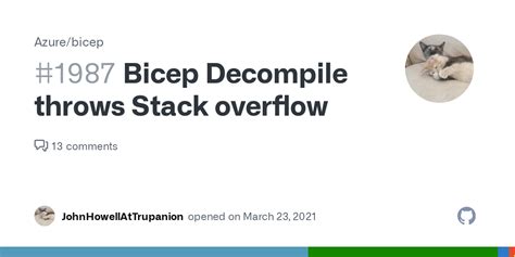 Bicep Decompile Throws Stack Overflow · Issue 1987 · Azurebicep · Github