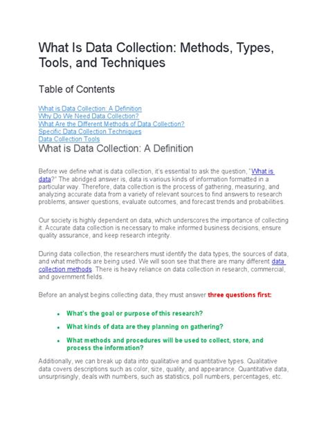data collection pdf data microsoft excel