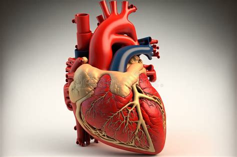 Isolated Human Heart With Clipping Route Stock Illustration