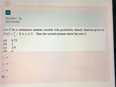 Solved X Х Question 02 Points Let X Be A Continuous