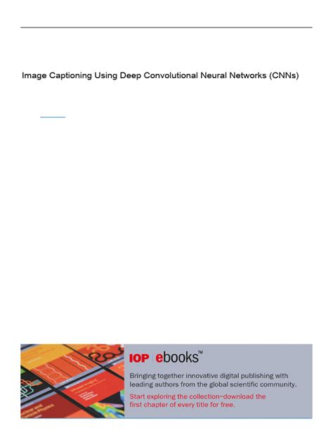 Image Captioning Using Deep Convolutional Neural N Pdf Deep Learning Computer Vision