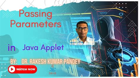 Passing Parameters In Java Applet Youtube