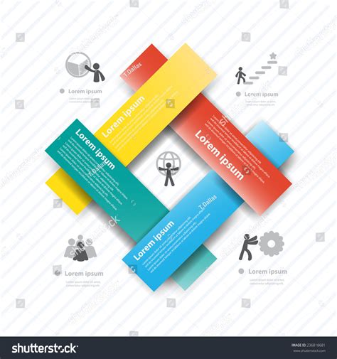 Colorful Vector Design Workflow Layout Presentation Stock Vector Royalty Free