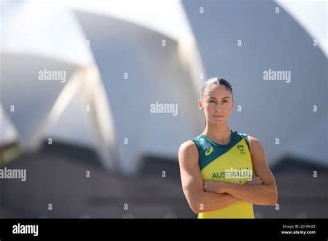 Olympian Katie Ebzery Basketball During The Launch Of The Australian