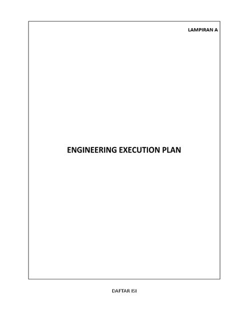 Supplementary A Engineering Execution Plan Pdf