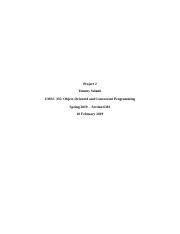 CMSC 335 Project 2 Tommy Salami Docx Project 2 Tommy Salami CMSC 335 Object Oriented And