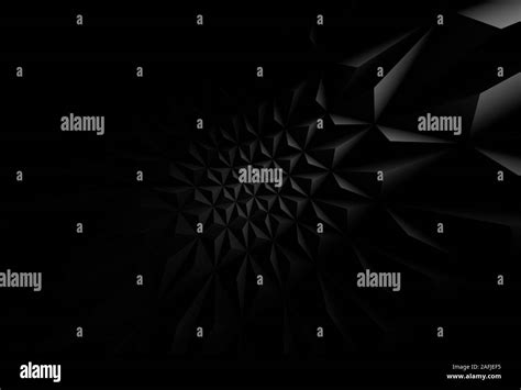 Abstract Black Digital Structure Background Pattern Of A Low Poly Triangular Surface Relief
