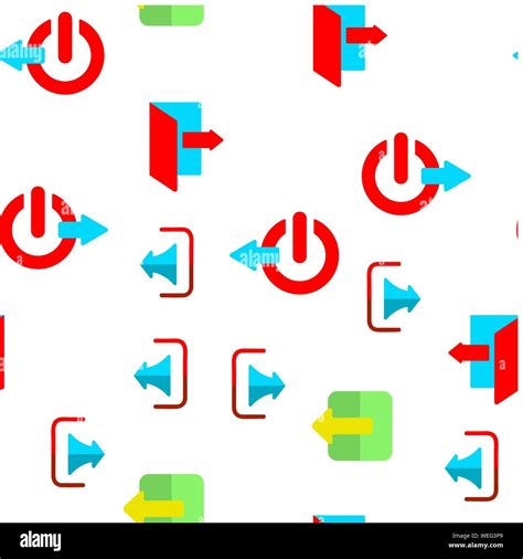 Logout Button Vector Seamless Pattern Stock Vector Image And Art Alamy