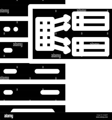 Indexing Data Database Glyph Icon Vector Indexing Data Database Sign