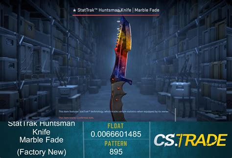 Huntsman Knife Marble Fade CS Skin