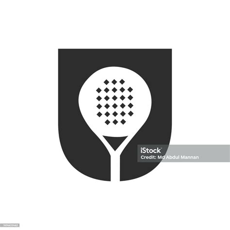편지 U 파델 라켓 로고 디자인 벡터 템플릿 비치 테이블 테니스 클럽 심볼 파델에 대한 스톡 벡터 아트 및 기타 이미지 파델 라켓 Championship Istock
