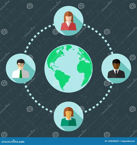 Networking Concept With Diverse People Stock Vector Illustration Of
