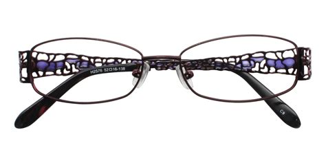 Rectangle Purple Frames Glasses Abbe Glasses