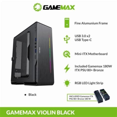 Jual Casing Casing Komputer Mini Itx Gamemax Violin Ultra Slim Psu 180w Shopee Indonesia Jual Casing Casing Komputer Mini Itx Gamemax Violin Ultra Slim Psu 180w Shopee Indonesia