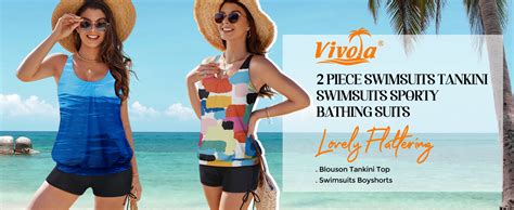 Vivola Tankini Swimsuits Womens 2 Piece Swimsuit With Tank