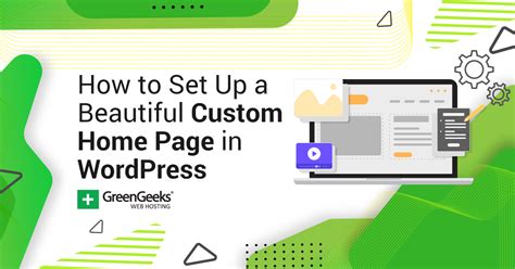 how to set up a beautiful custom home page in wordpress