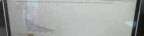 Solved Use Upper And Lower Sums To Approximate The Area Of