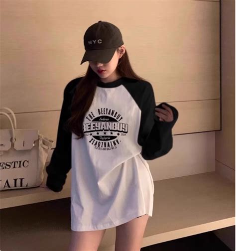 더블제이 24fw 신상 나그랑 긴팔 오버핏 티셔츠 코디 라운드 넥 블랙 소매 영문 레터링 프린트 루즈핏 긴소매 베이직 T Shirts 2color 화이트 그레이 컬러