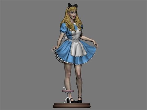Alice In Wonderland 3d Model 3d Printable Cgtrader