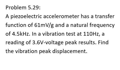 Solved Problem 5 29 A Piezoelectric Accelerometer Has A