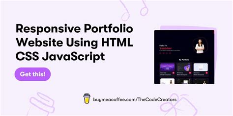 Responsive Portfolio Website Using Html Css Javascript Buymeacoffee