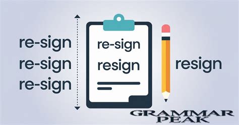 Re-sign or Resign? Learn When and How to Use Each Correctly- Grammar Peak